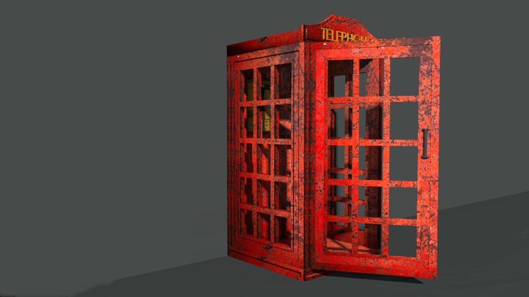telephone box detailed printable lowpoly 3D model | CGTrader