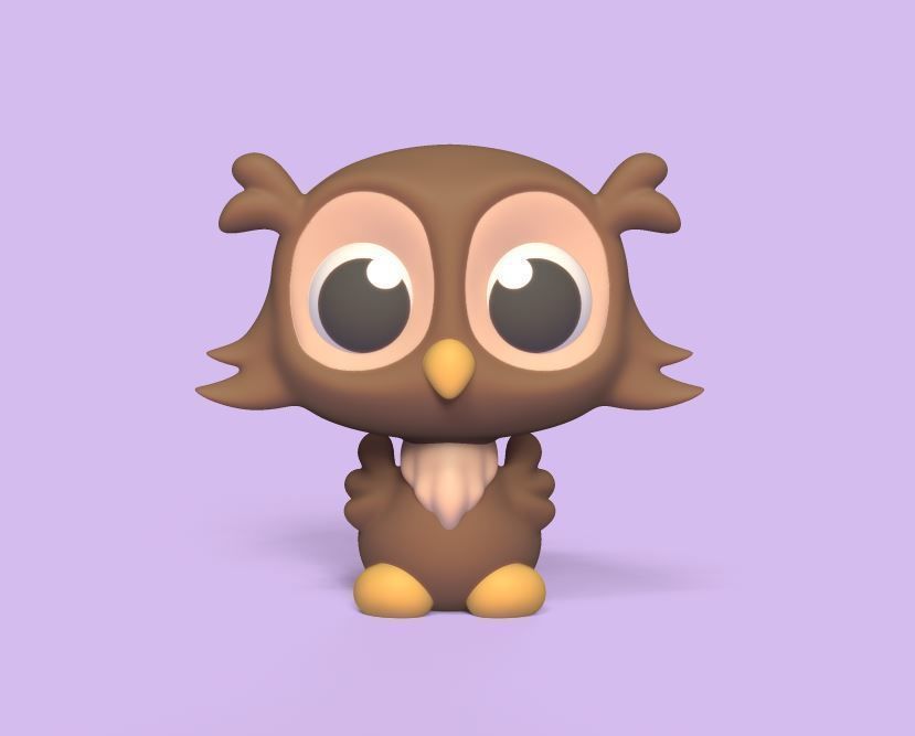 Owl Big Eyes 3D model 3D printable | CGTrader