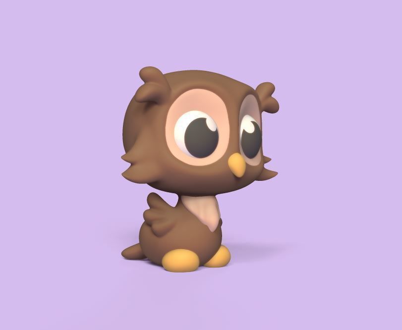 Owl Big Eyes 3D model 3D printable | CGTrader