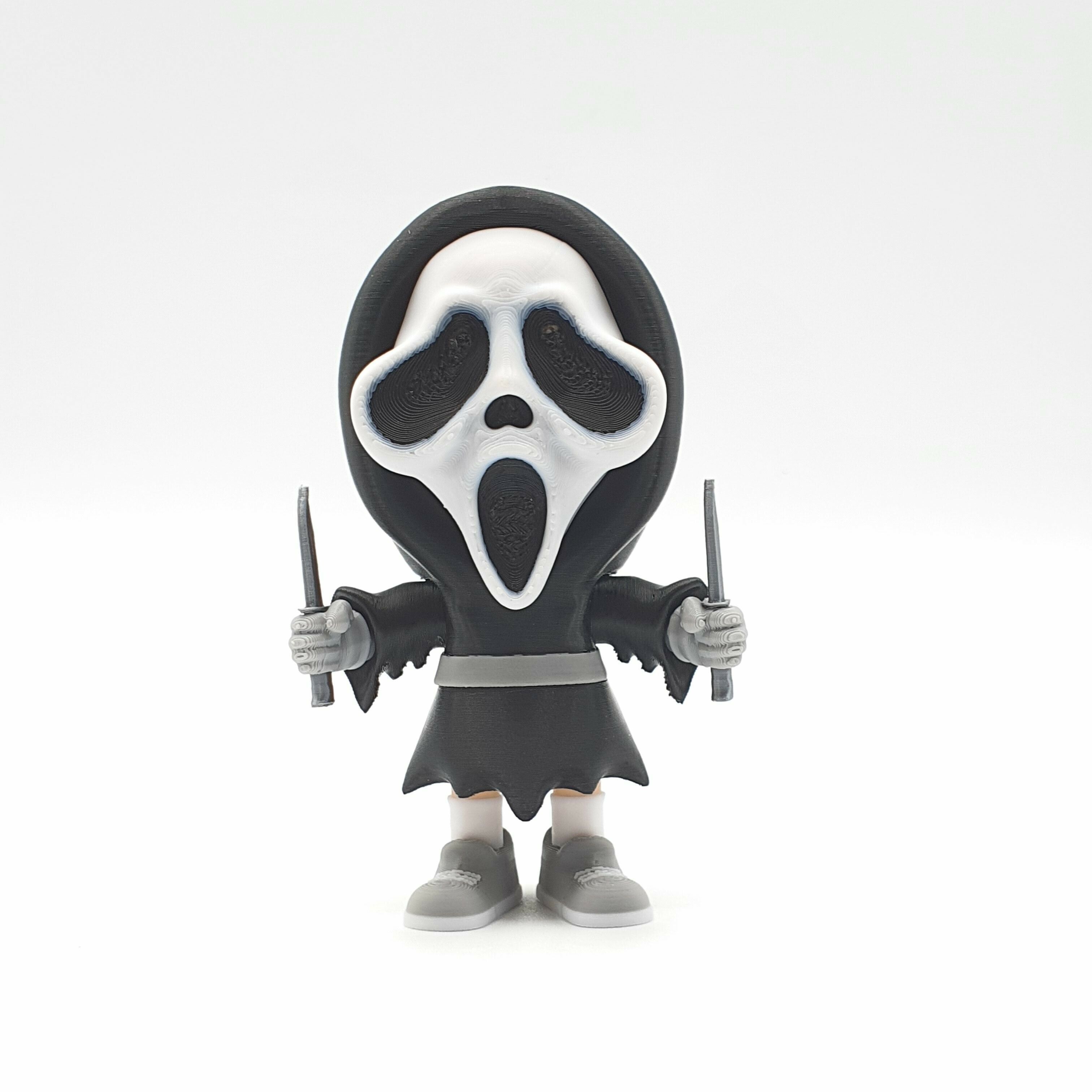GHOST FACE SCREAM HALLOWEEN CHIBI 3D model 3D printable | CGTrader