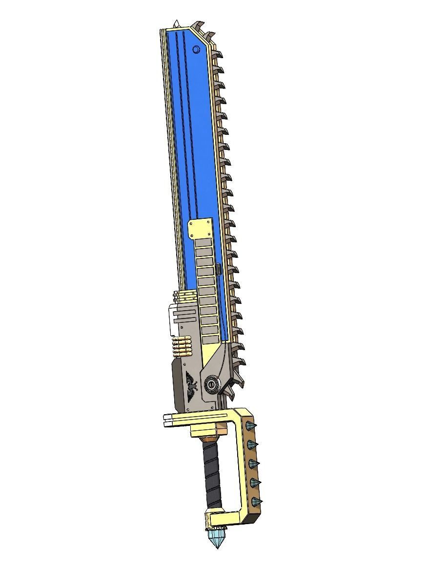 Chainsword 3D model 3D printable | CGTrader