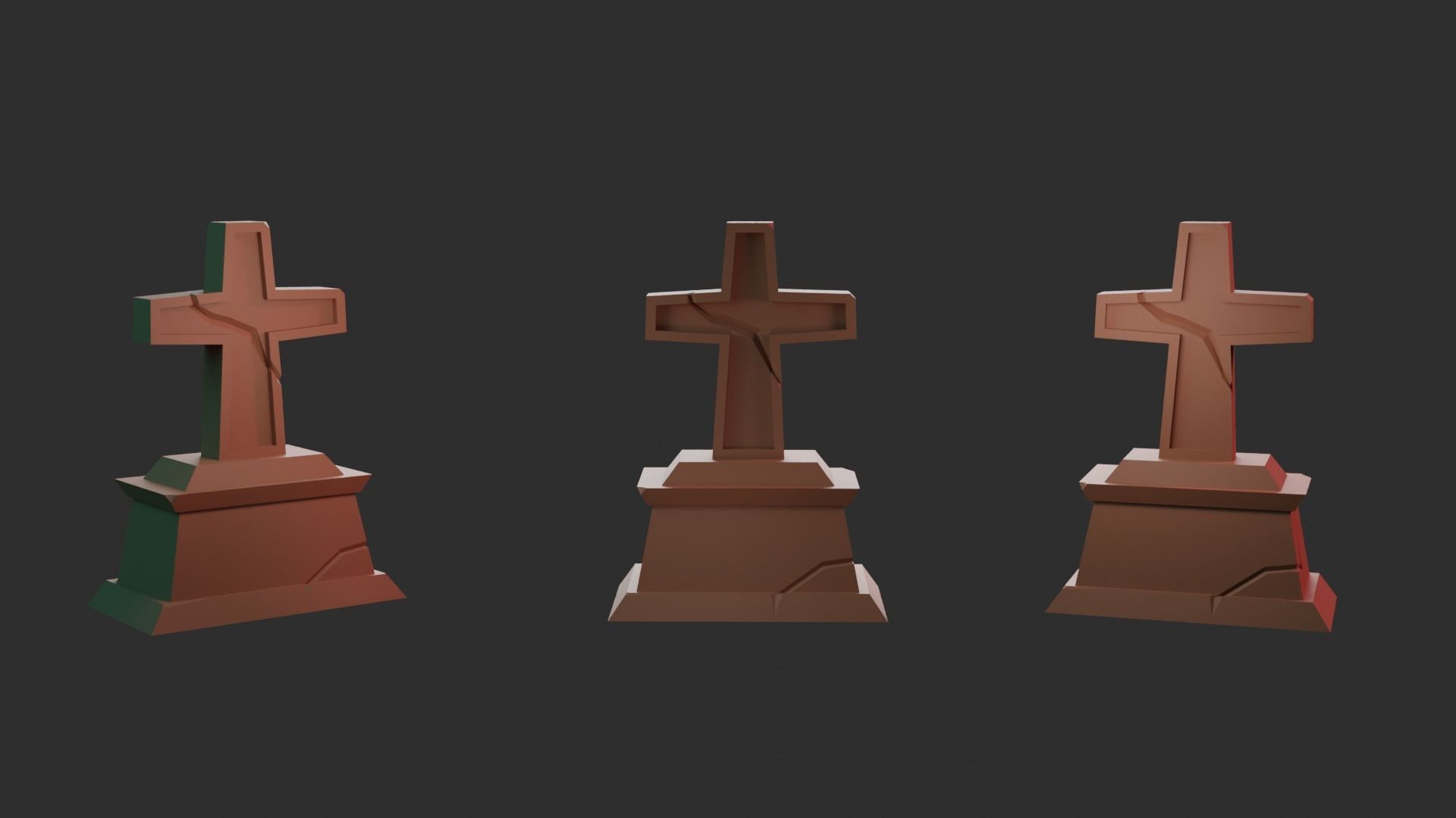 3D model Low poly Grave Stones VR / AR / low-poly | CGTrader