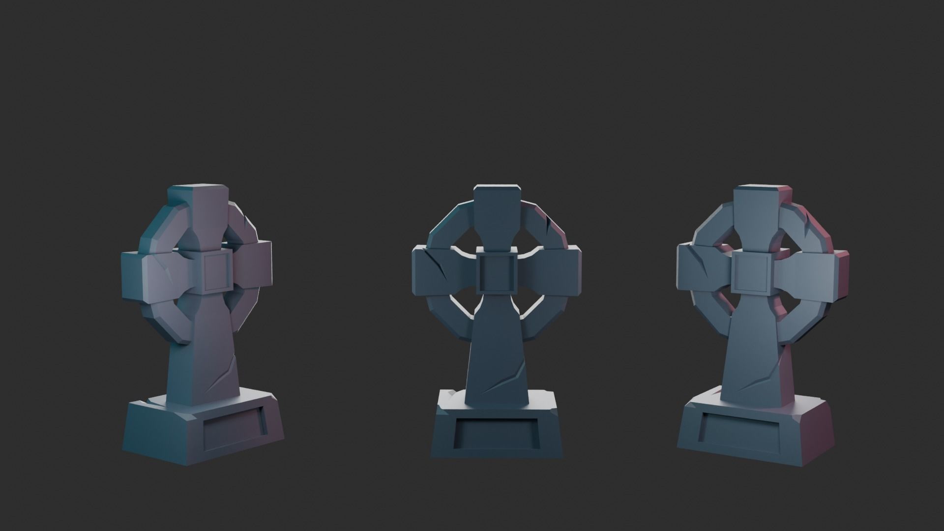 3D model Low poly Grave Stones VR / AR / low-poly | CGTrader