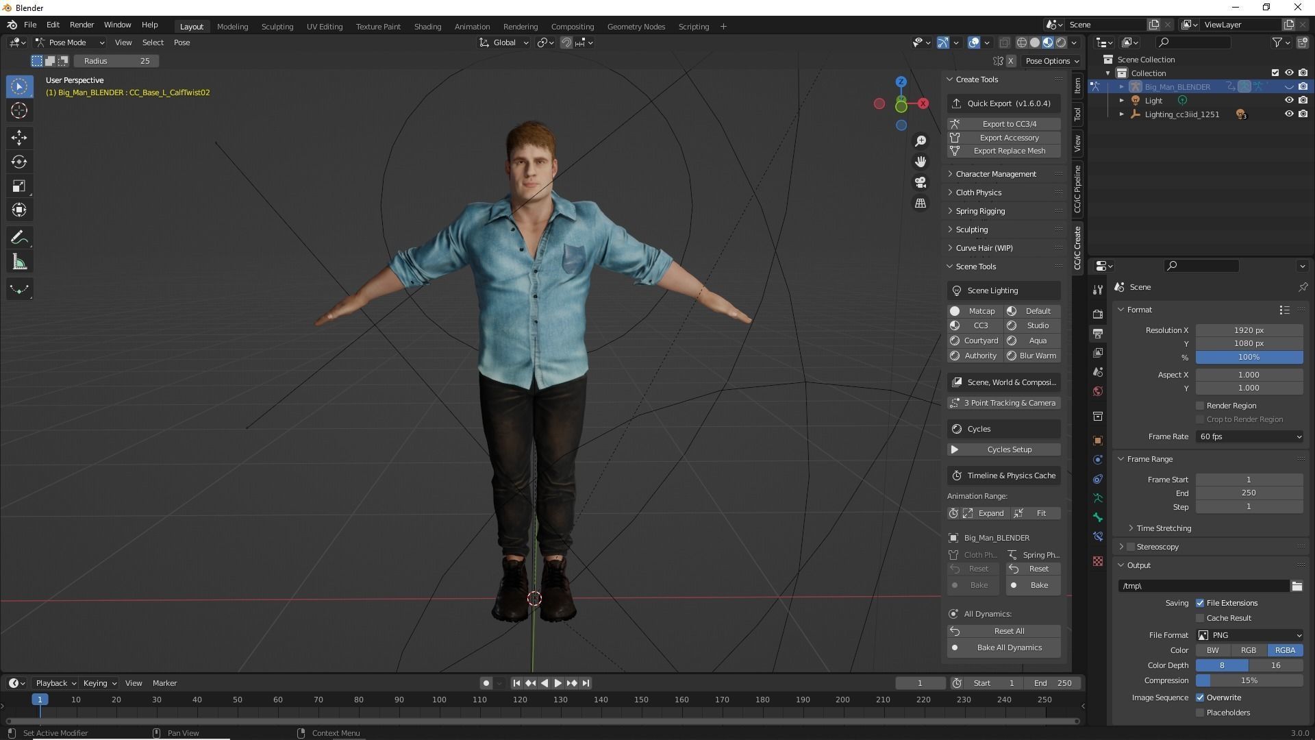3D model The Big Man - Game ready - rigged and blendshapes VR / AR / low-poly | CGTrader