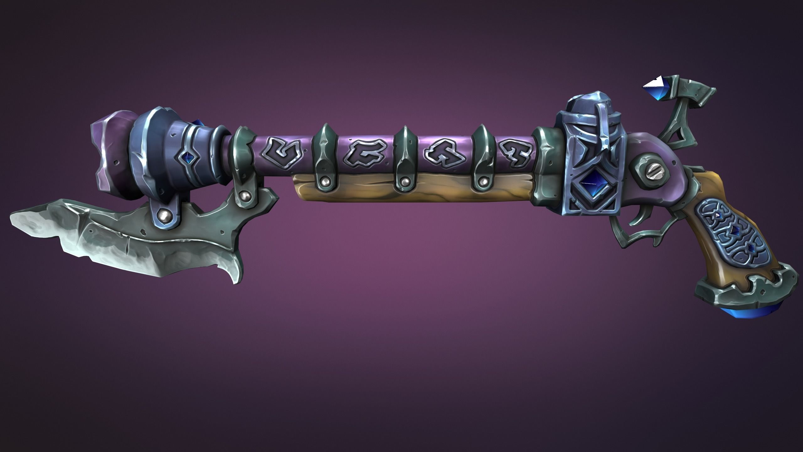 3D model Dwarf musket VR / AR / low-poly rigged | CGTrader