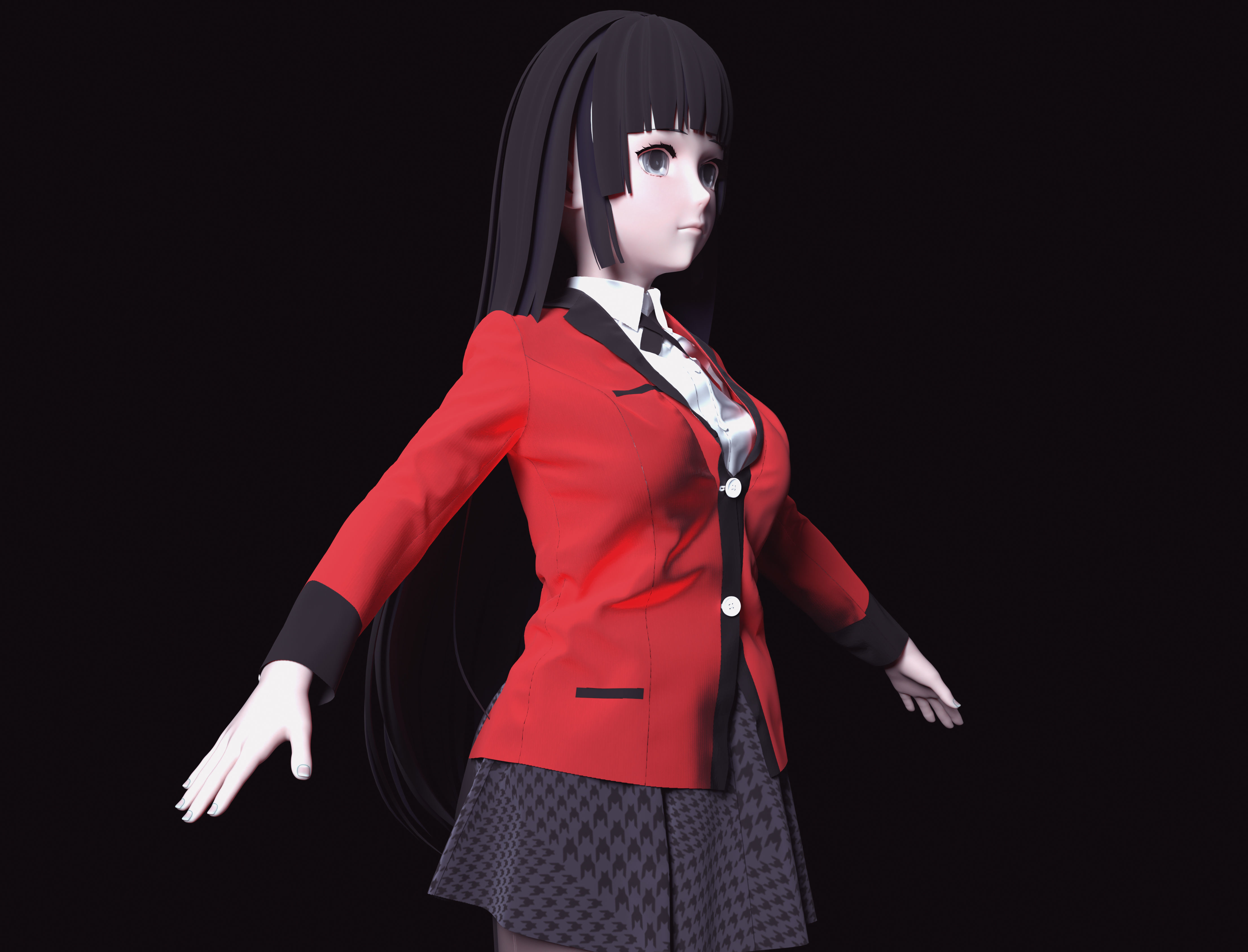 JABAMI YUMEKO KAKEGURUI ANIME 3D model rigged | CGTrader