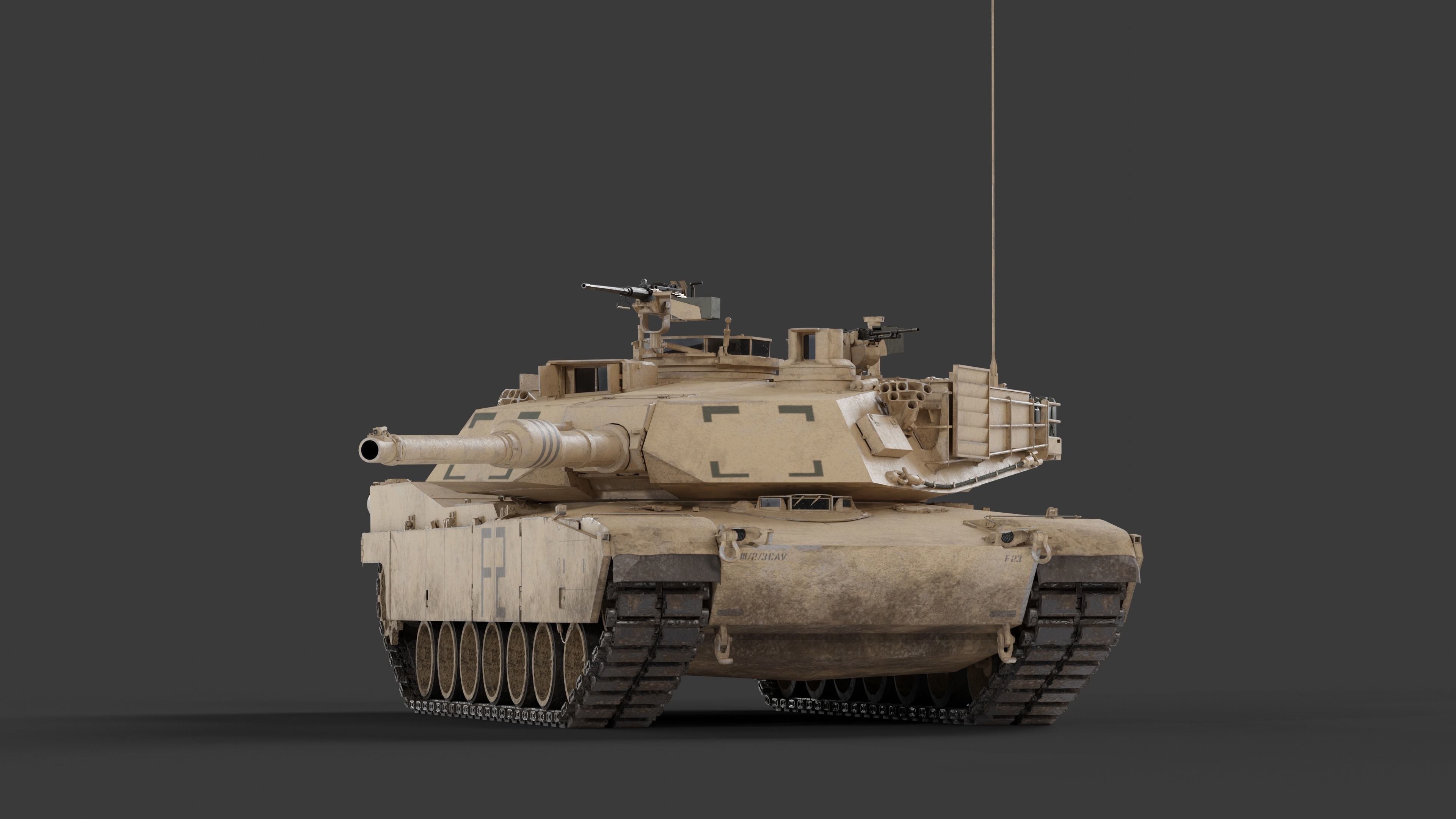 M1A2 Abrams SEP American MBT 3D model animated rigged | CGTrader