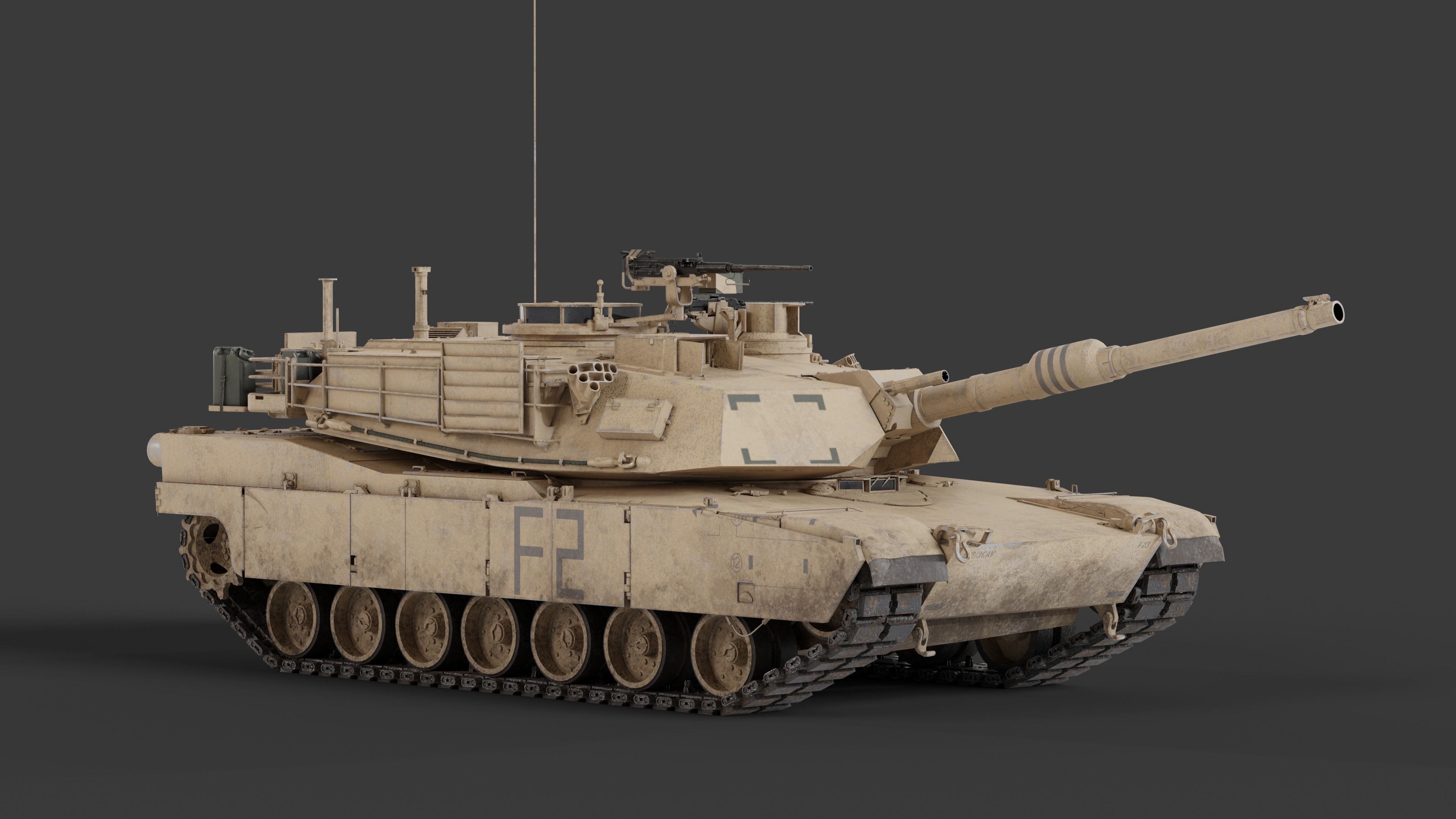 M1A2 Abrams SEP American MBT 3D model animated rigged | CGTrader