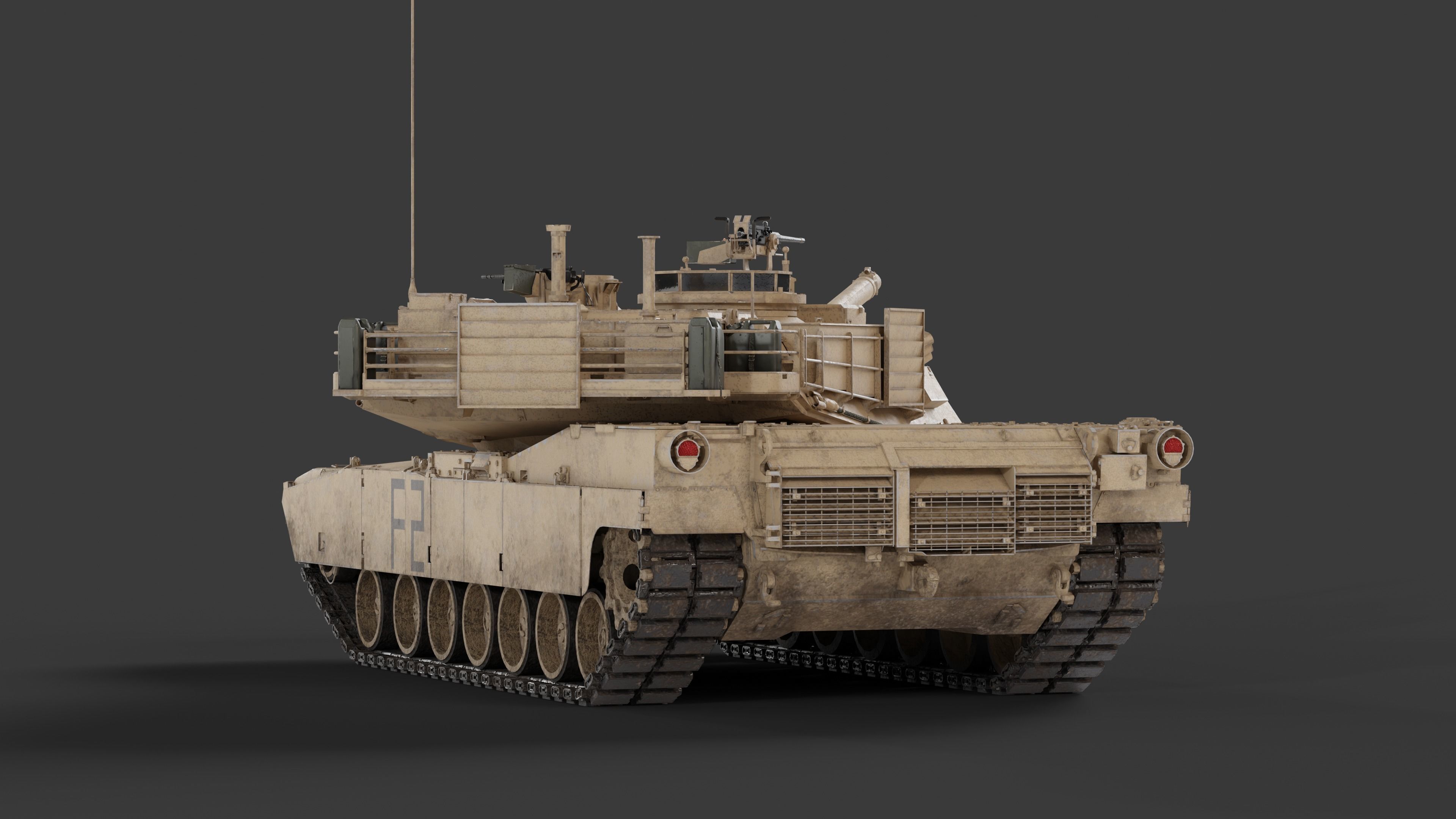 M1A2 Abrams SEP American MBT 3D model animated rigged | CGTrader