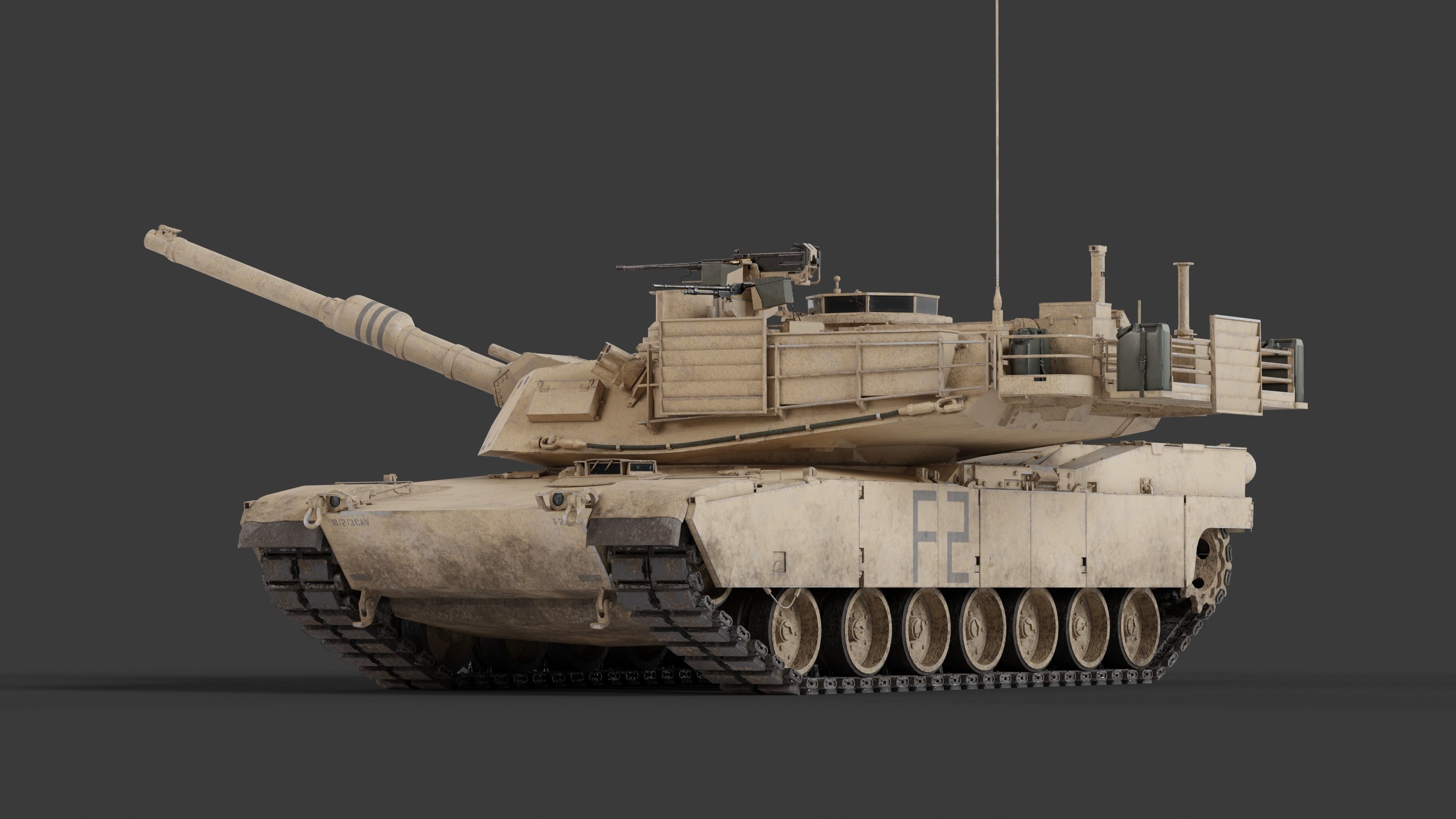 M1A2 Abrams SEP American MBT 3D model animated rigged | CGTrader