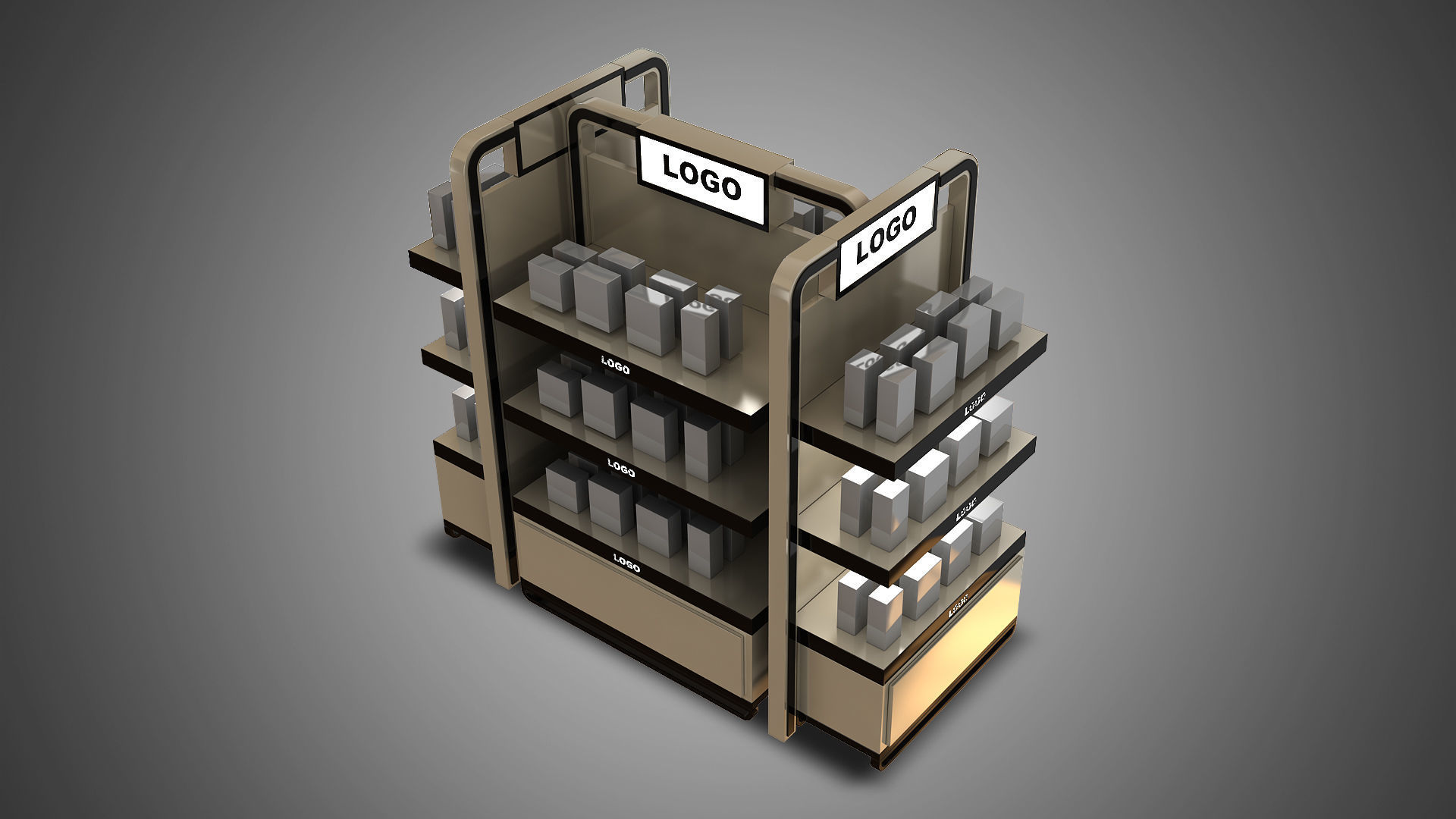 Supermarket shelves 3D Model 3D model | CGTrader