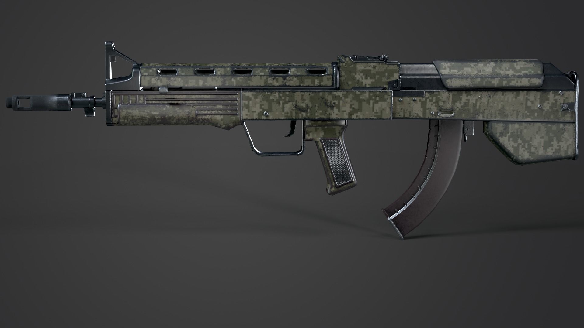 3D model Ukrainian automatic rifle Vepr VR / AR / low-poly | CGTrader