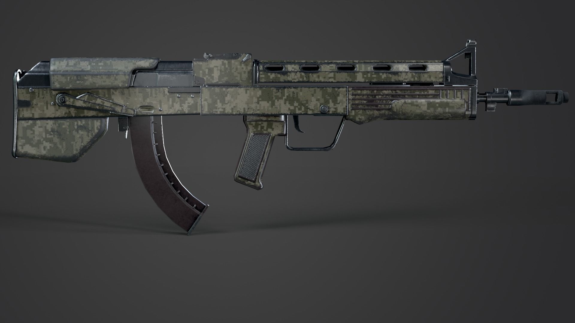 3D model Ukrainian automatic rifle Vepr VR / AR / low-poly | CGTrader