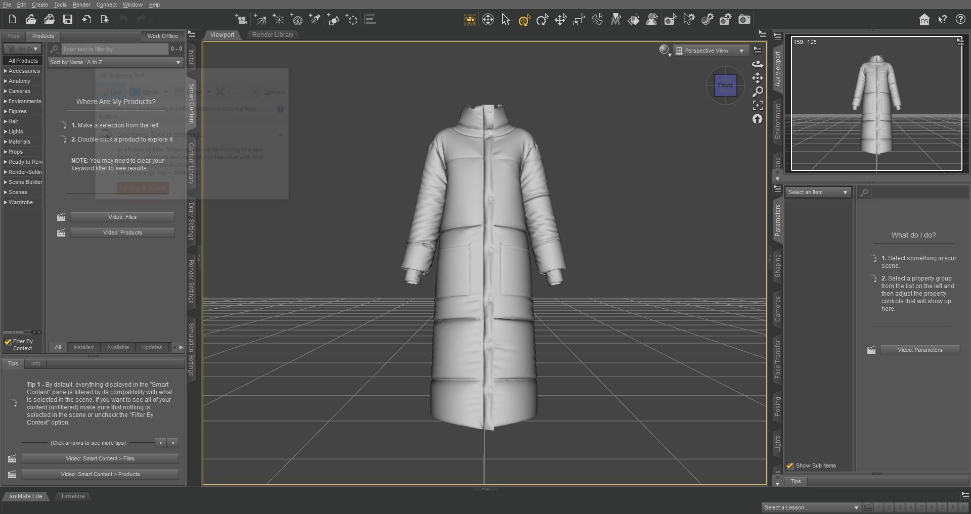 Women Original Long Puffer Coat 3D model | CGTrader