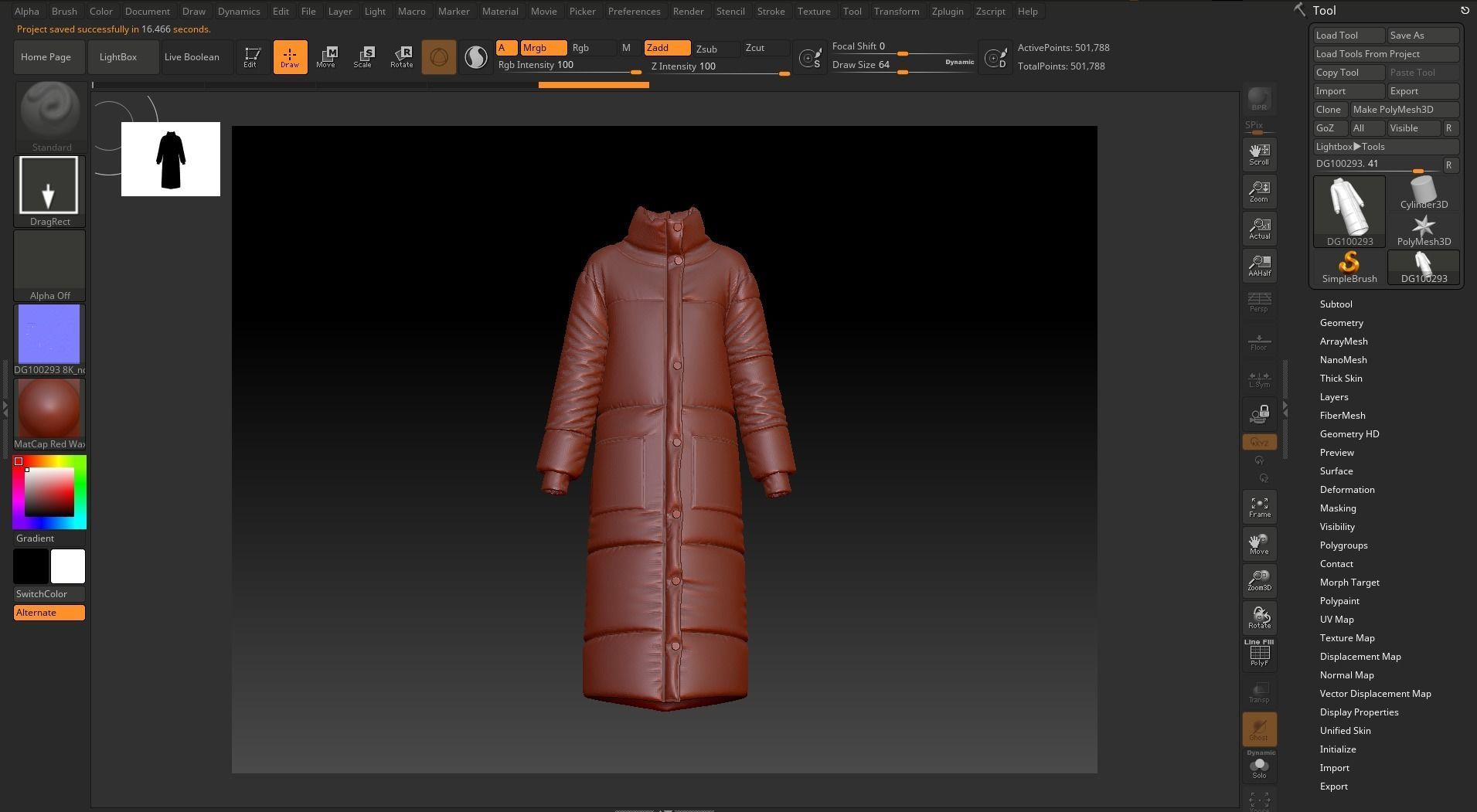 Women Original Long Puffer Coat 3D model | CGTrader