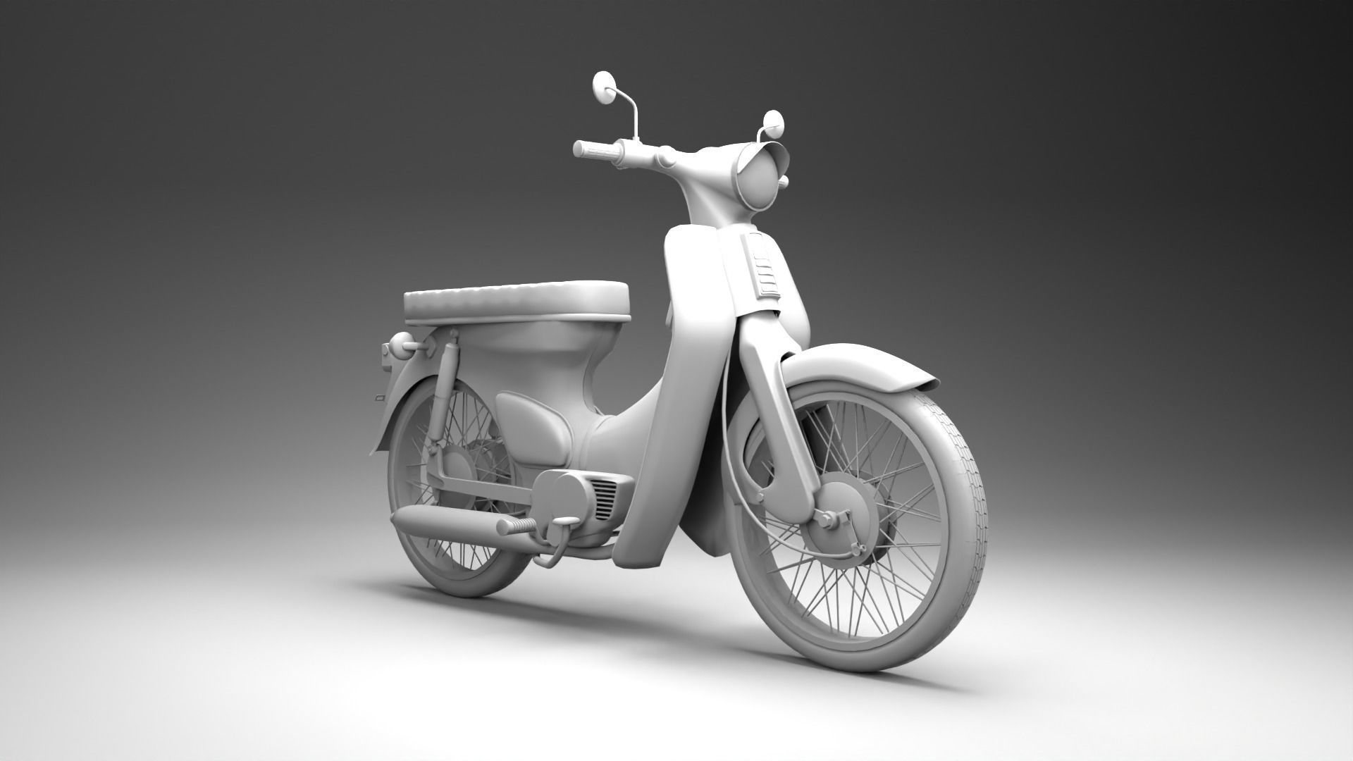 Honda Supercub C70 3D model | CGTrader