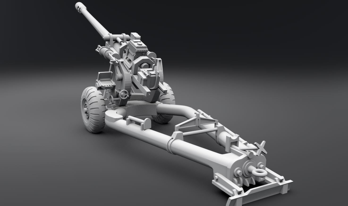 L118 105mm Light Artillery scale model 3D model 3D printable | CGTrader