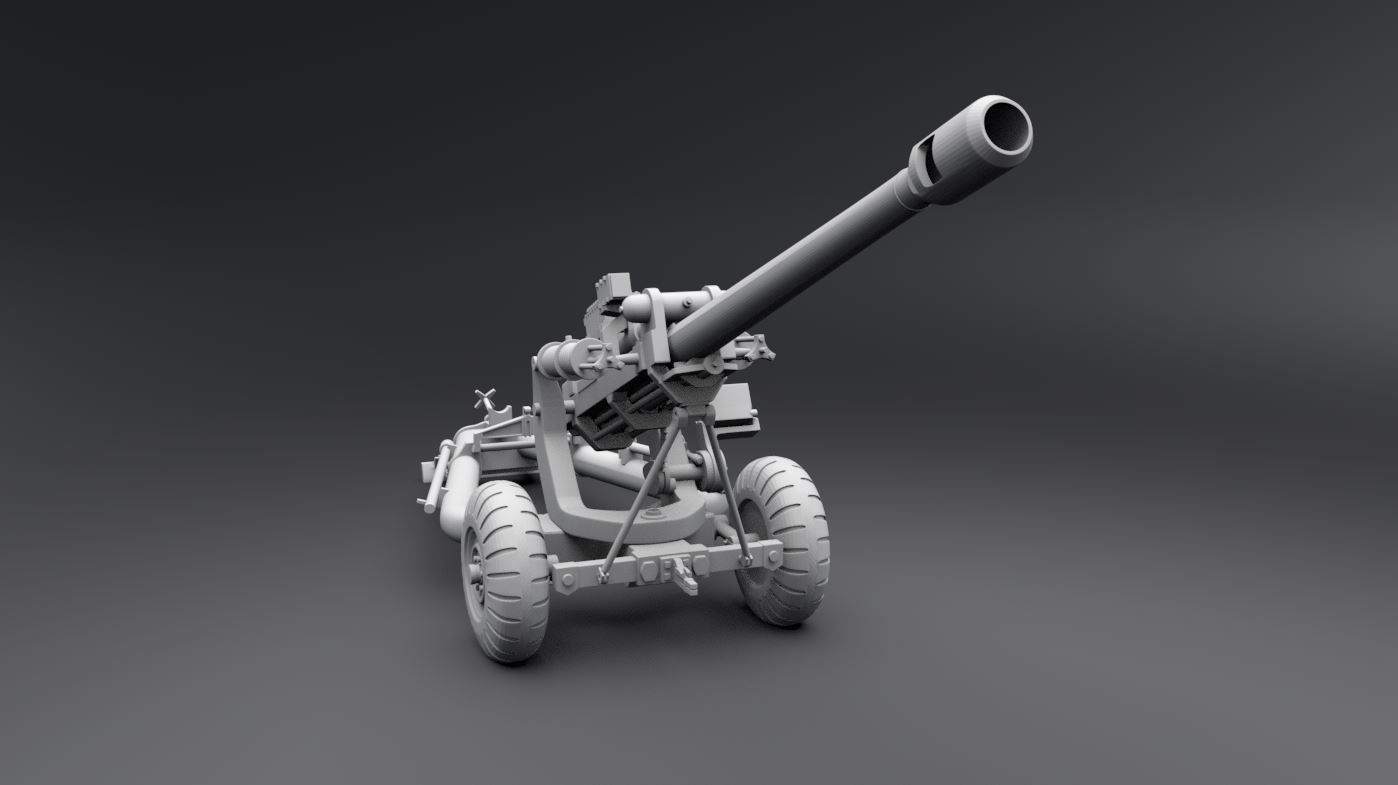 L118 105mm Light Artillery scale model 3D model 3D printable | CGTrader