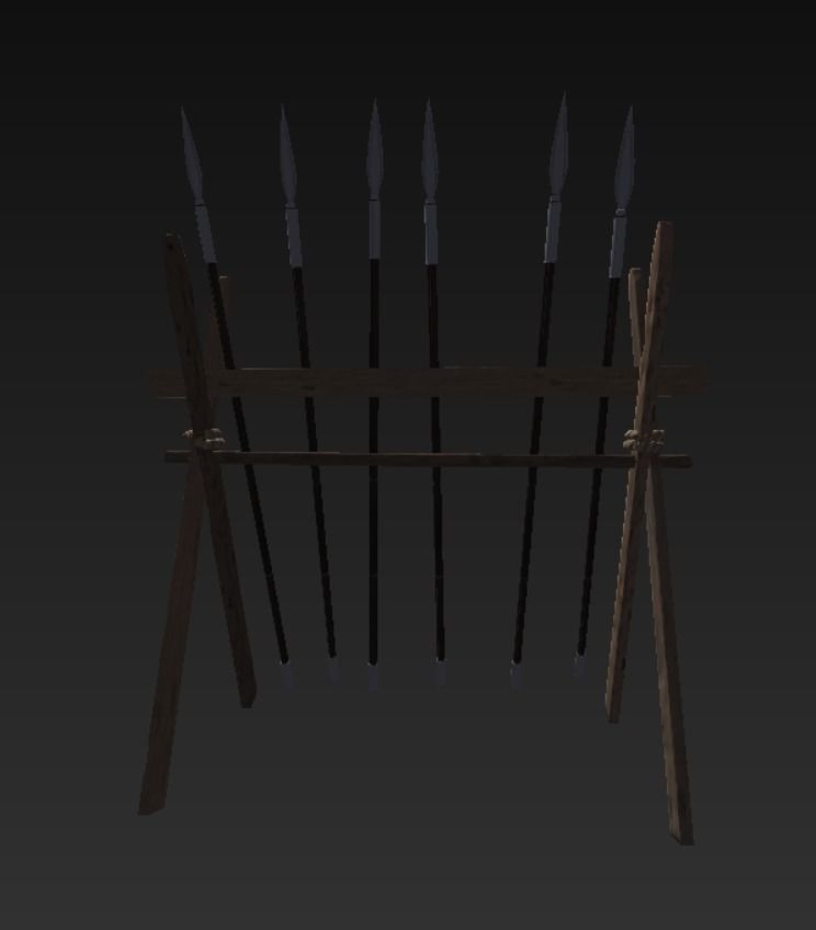 3D model Roman Weapon Stand VR / AR / low-poly | CGTrader
