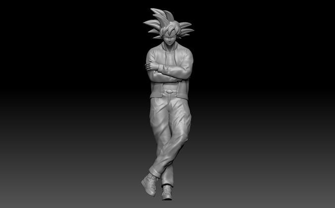 goku style 4 3D model 3D printable | CGTrader