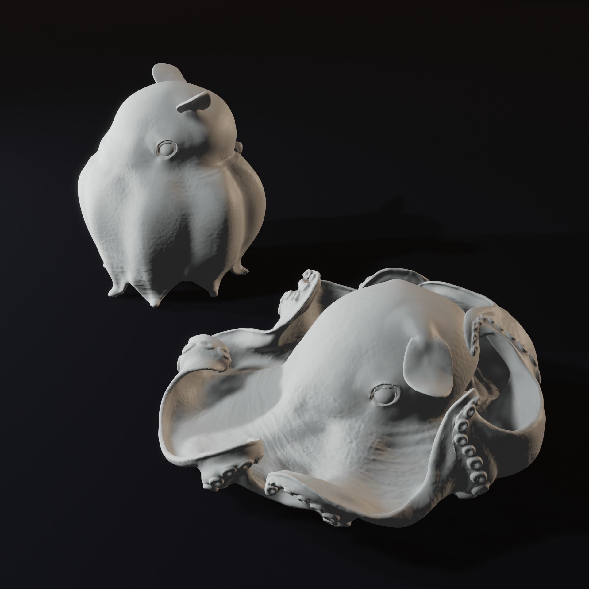 Flap jack Octopus Umbrella and Adorabilis 3D Print Model 3D model 3D ...