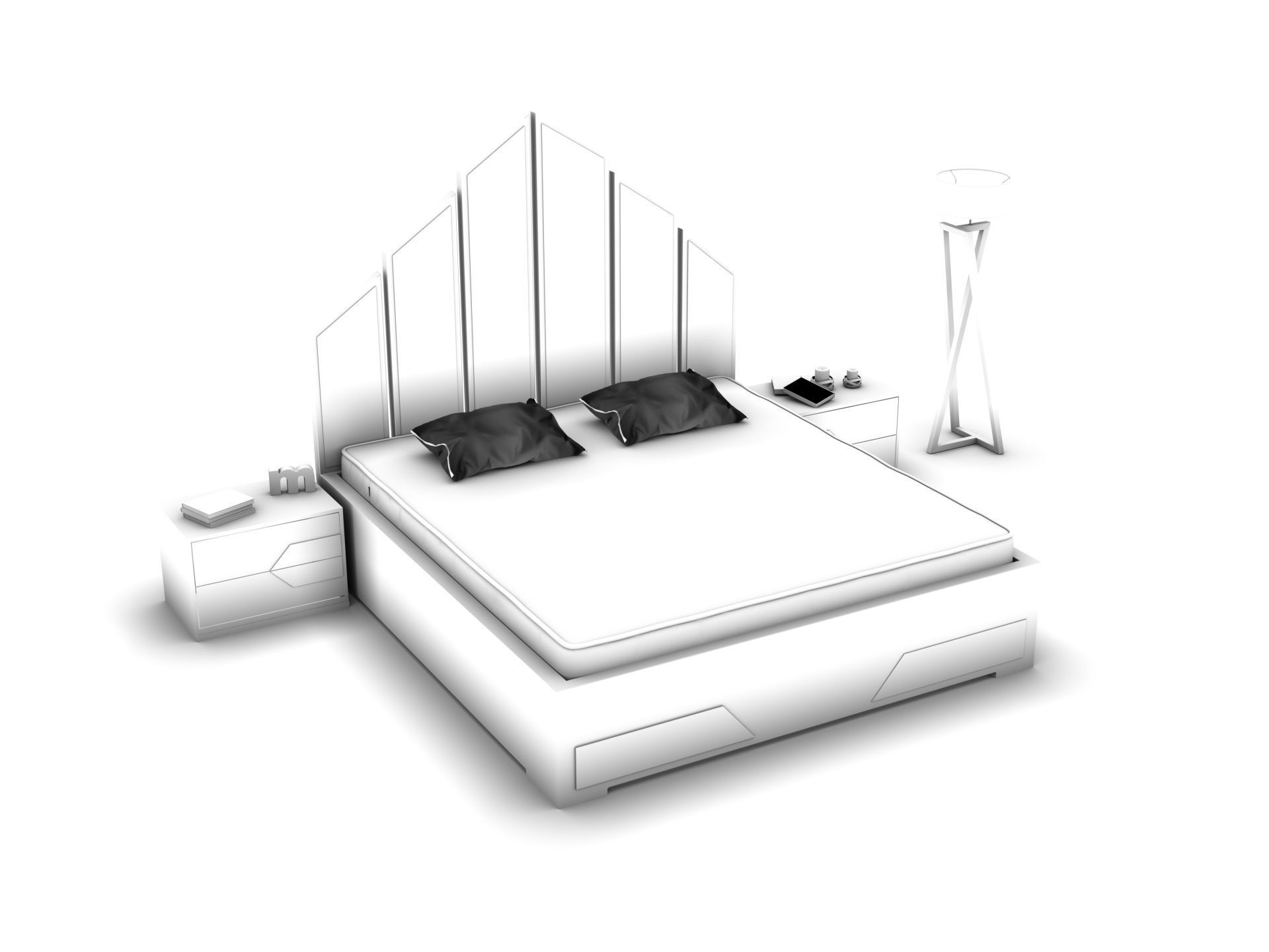Bed by Json 3D Model free 3D model | CGTrader