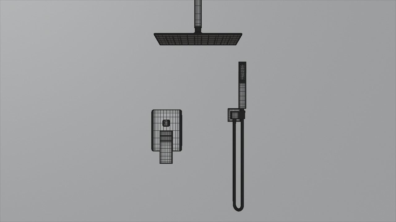 Shower set 3 3D model | CGTrader