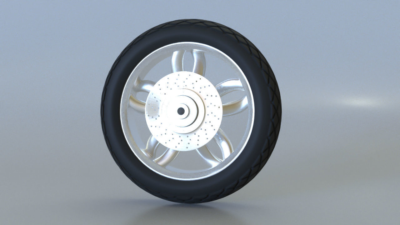 realistic and detailed motorcycle wheel 3D model | CGTrader