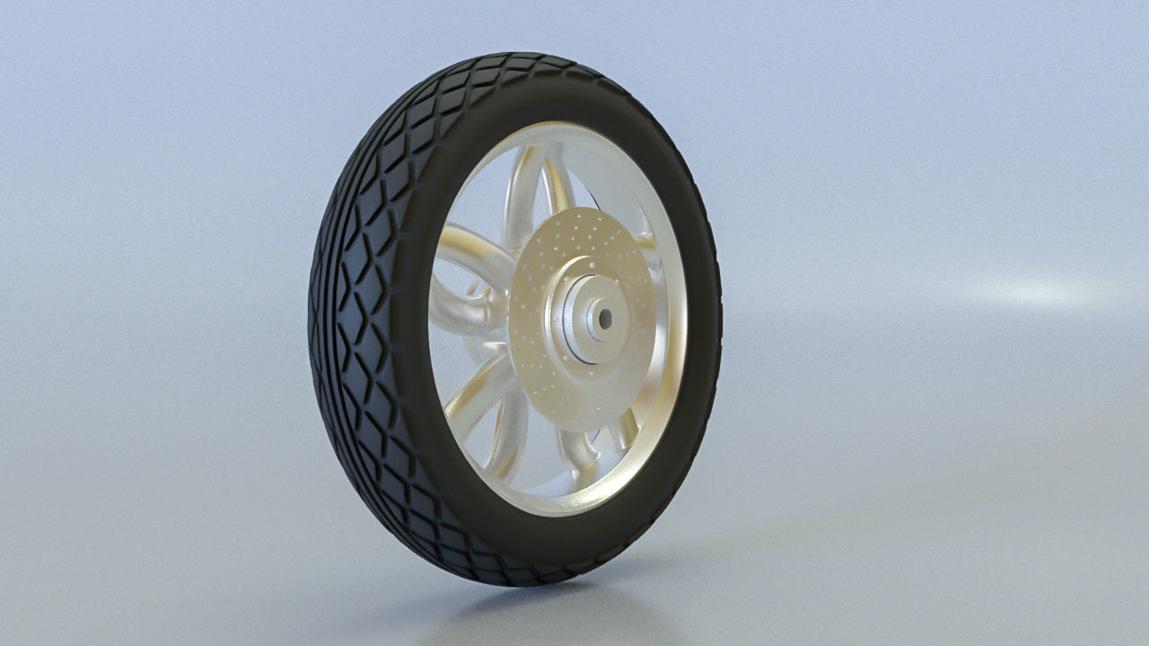 realistic and detailed motorcycle wheel 3D model | CGTrader