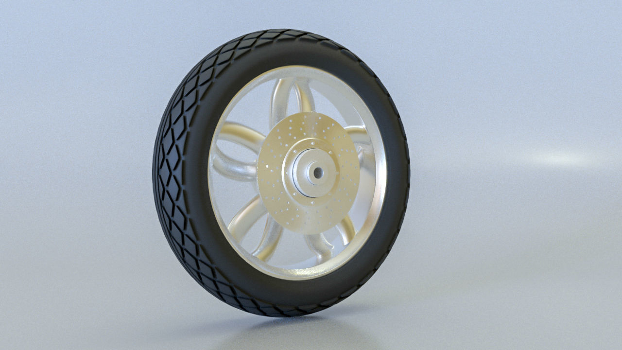 realistic and detailed motorcycle wheel 3D model | CGTrader