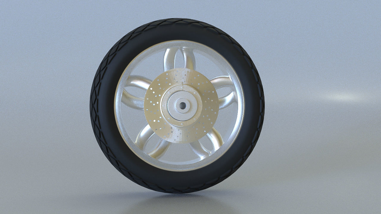 realistic and detailed motorcycle wheel 3D model | CGTrader