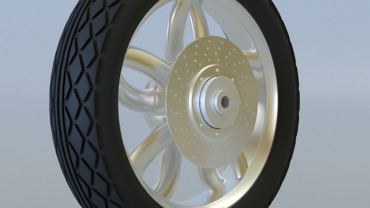 realistic and detailed motorcycle wheel 3D model | CGTrader