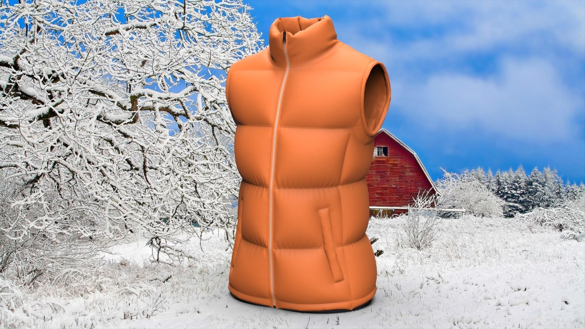 Winter Waistcoat Vests Jackets 3D model | CGTrader