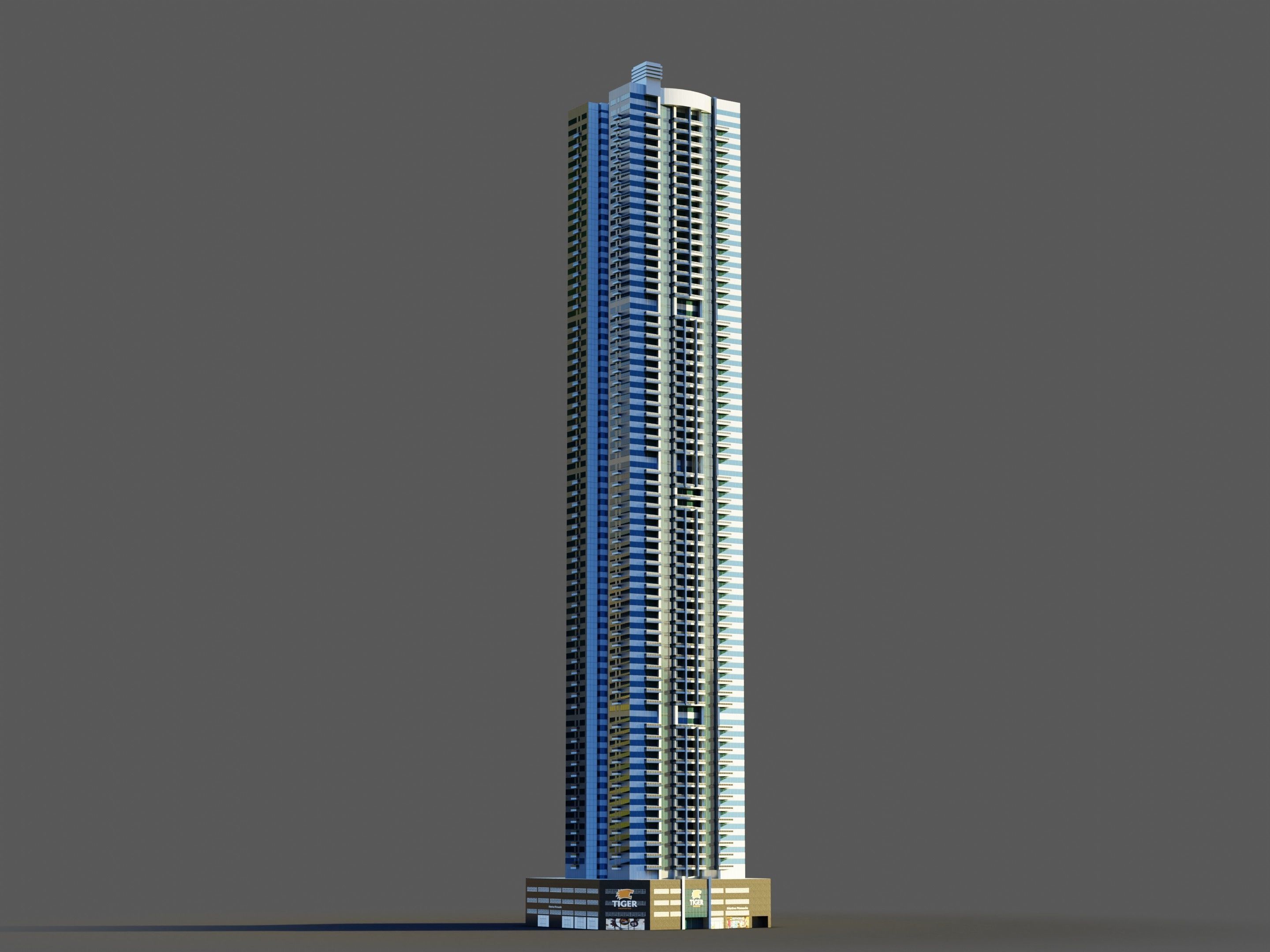 Tiger Tower - Dubai marina 3D model | CGTrader