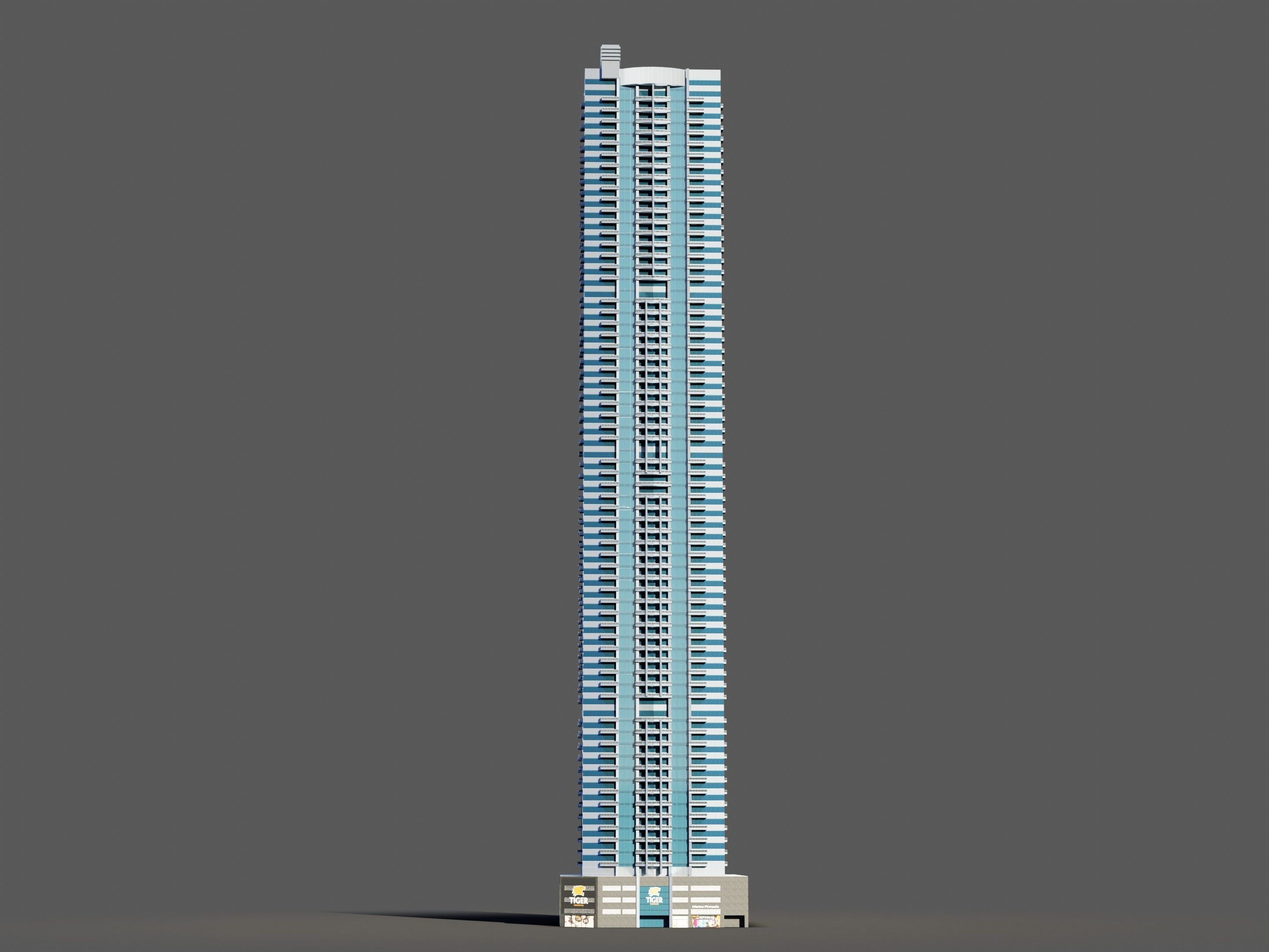 Tiger Tower - Dubai marina 3D model | CGTrader