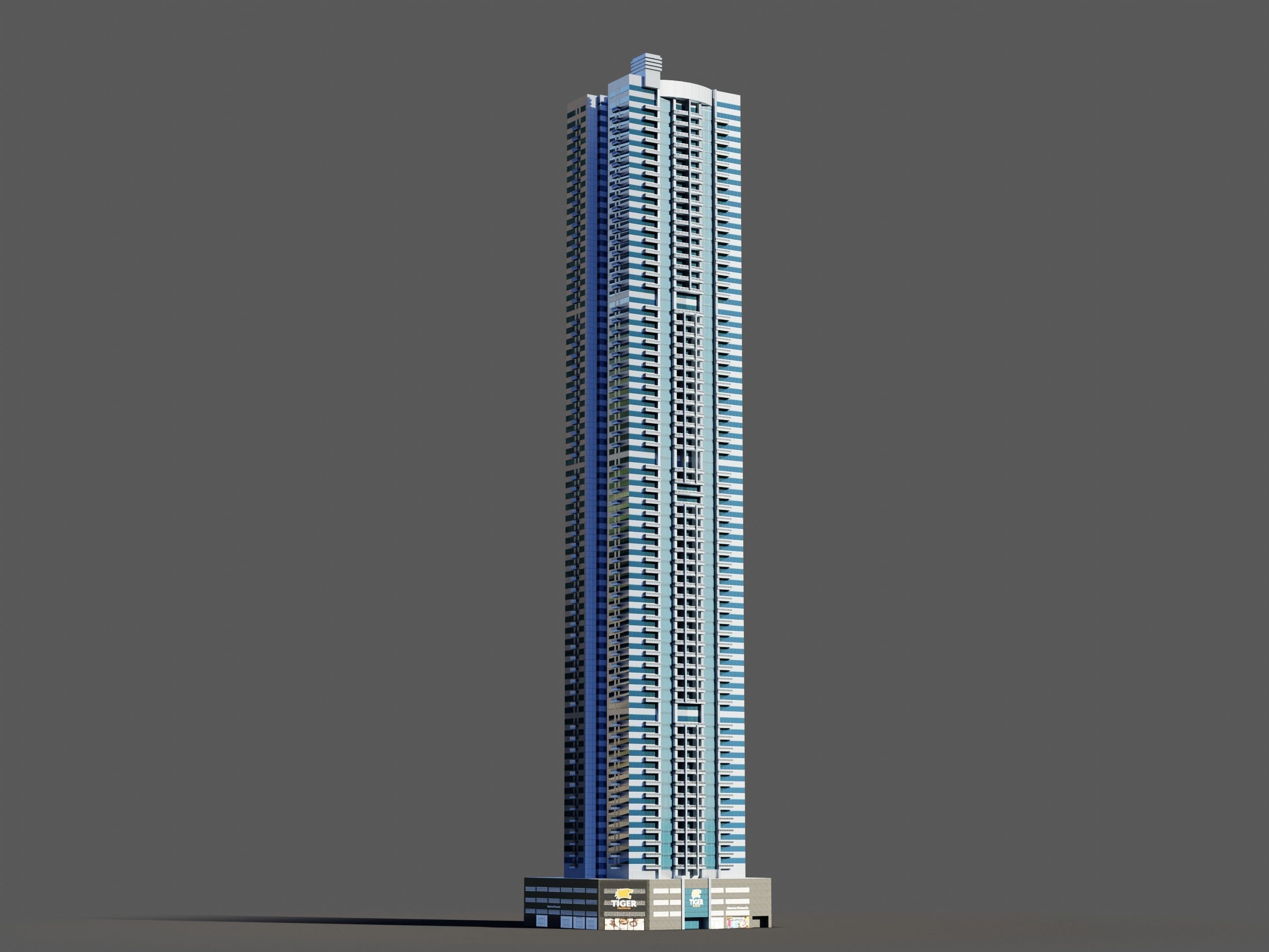 Tiger Tower - Dubai marina 3D model | CGTrader