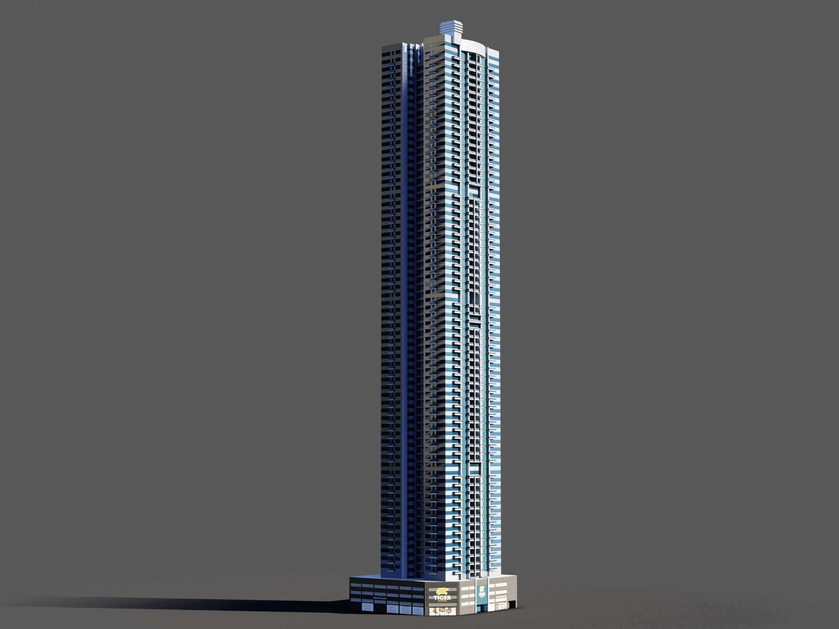 Tiger Tower - Dubai marina 3D model | CGTrader