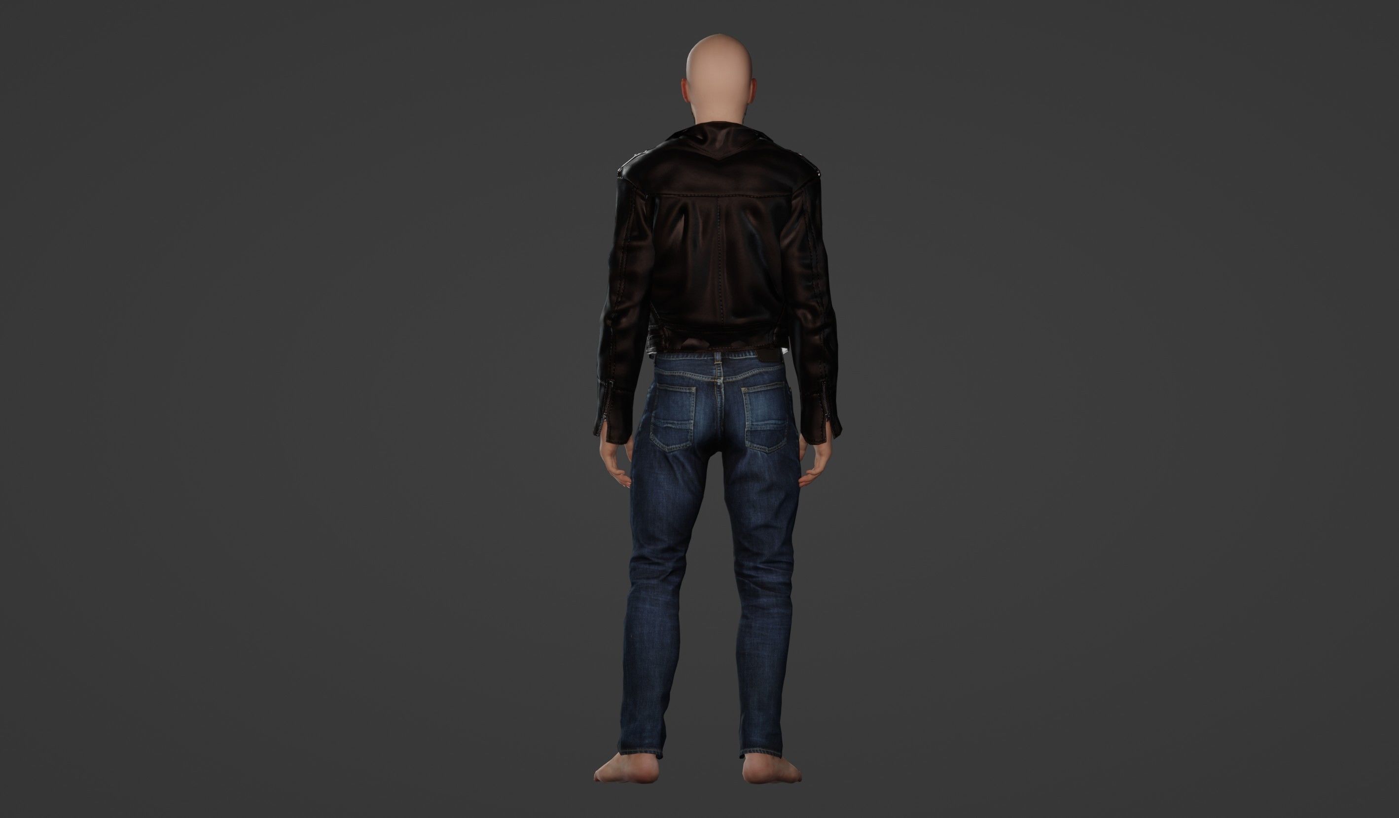 Strong bald man 3D model | CGTrader