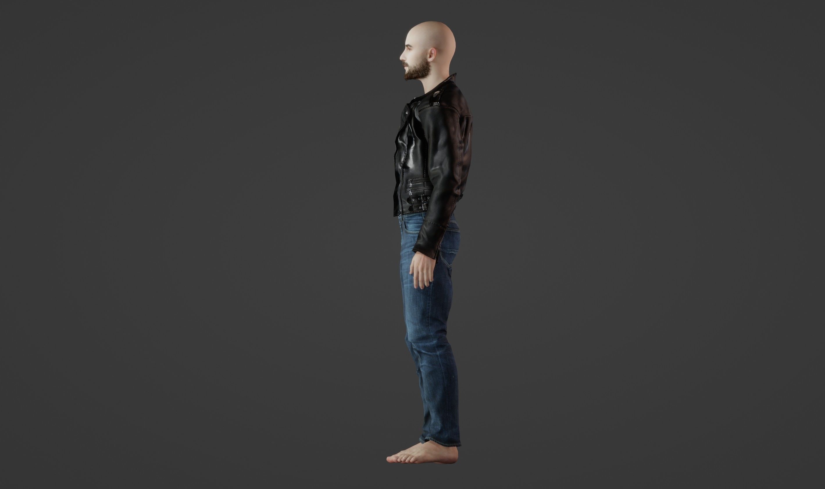 Strong bald man 3D model | CGTrader