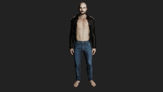 Strong bald man 3D model | CGTrader