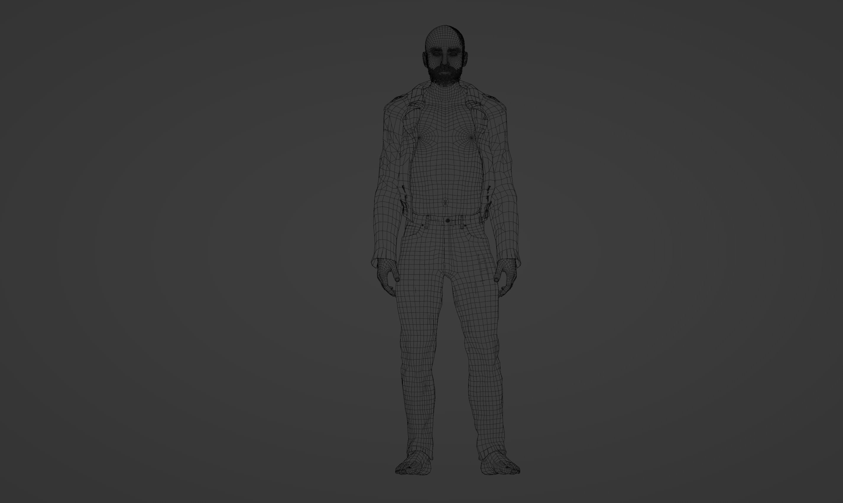 Strong bald man 3D model | CGTrader