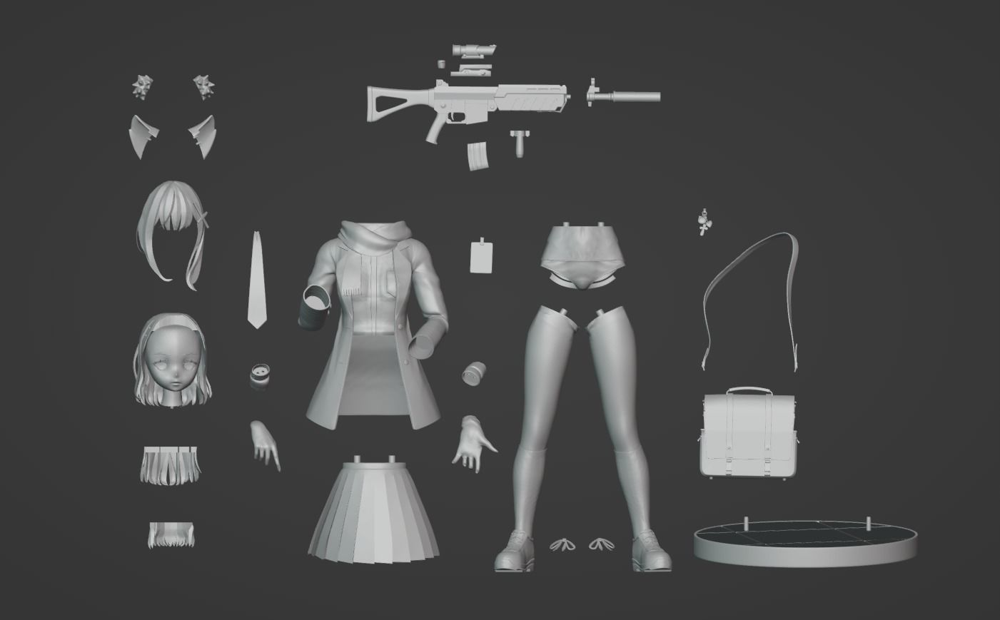 Sunaookami Shiroko - Blue Archive 3D model 3D printable | CGTrader