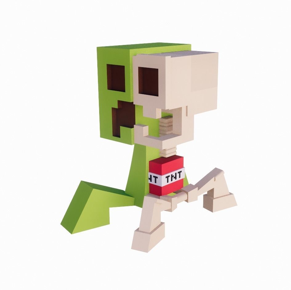 MINECRAFT ANATOMY CREEPER 3D model | CGTrader