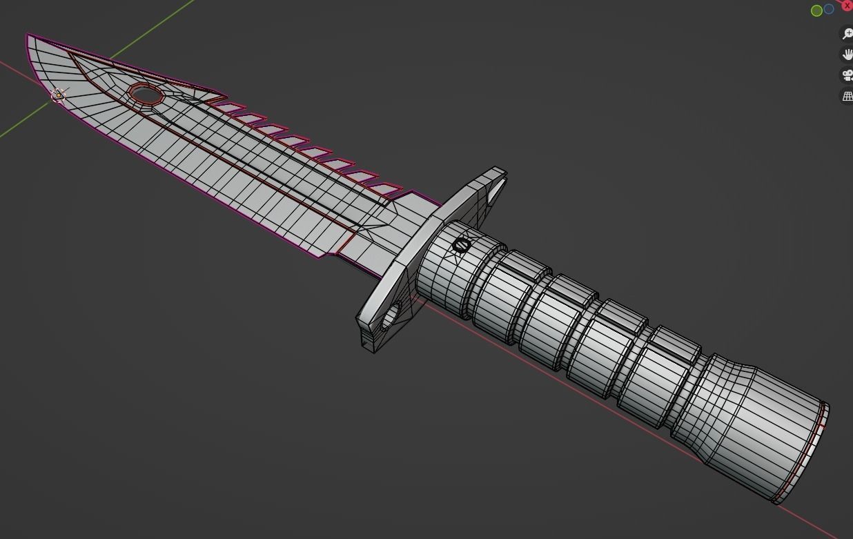 Metal Army Knife 3D model | CGTrader
