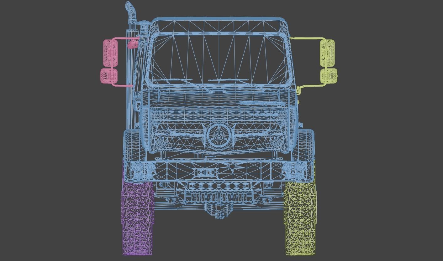 3D model Mercedes Unimog VR / AR / low-poly | CGTrader