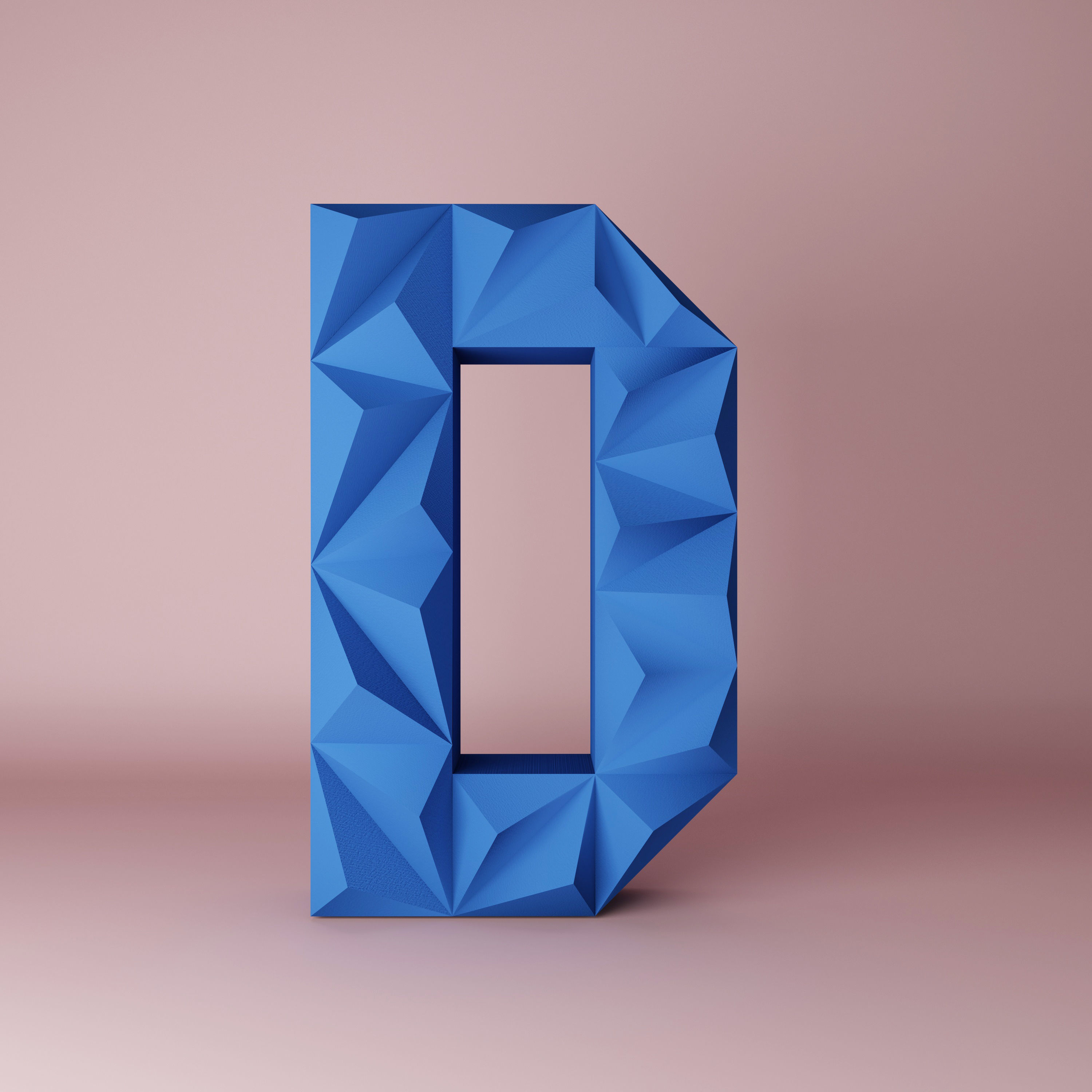 3D letter Low poly origami geometric 3D model 3D printable | CGTrader