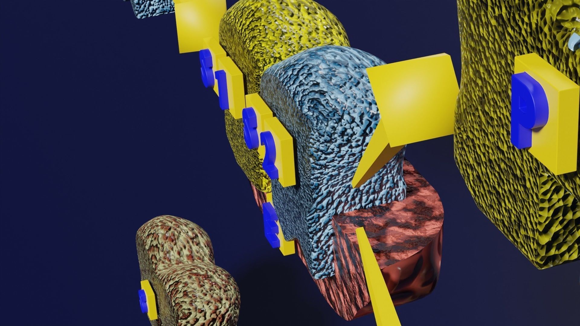 3D enzyme substrate reaction product 3D model 3D printable | CGTrader