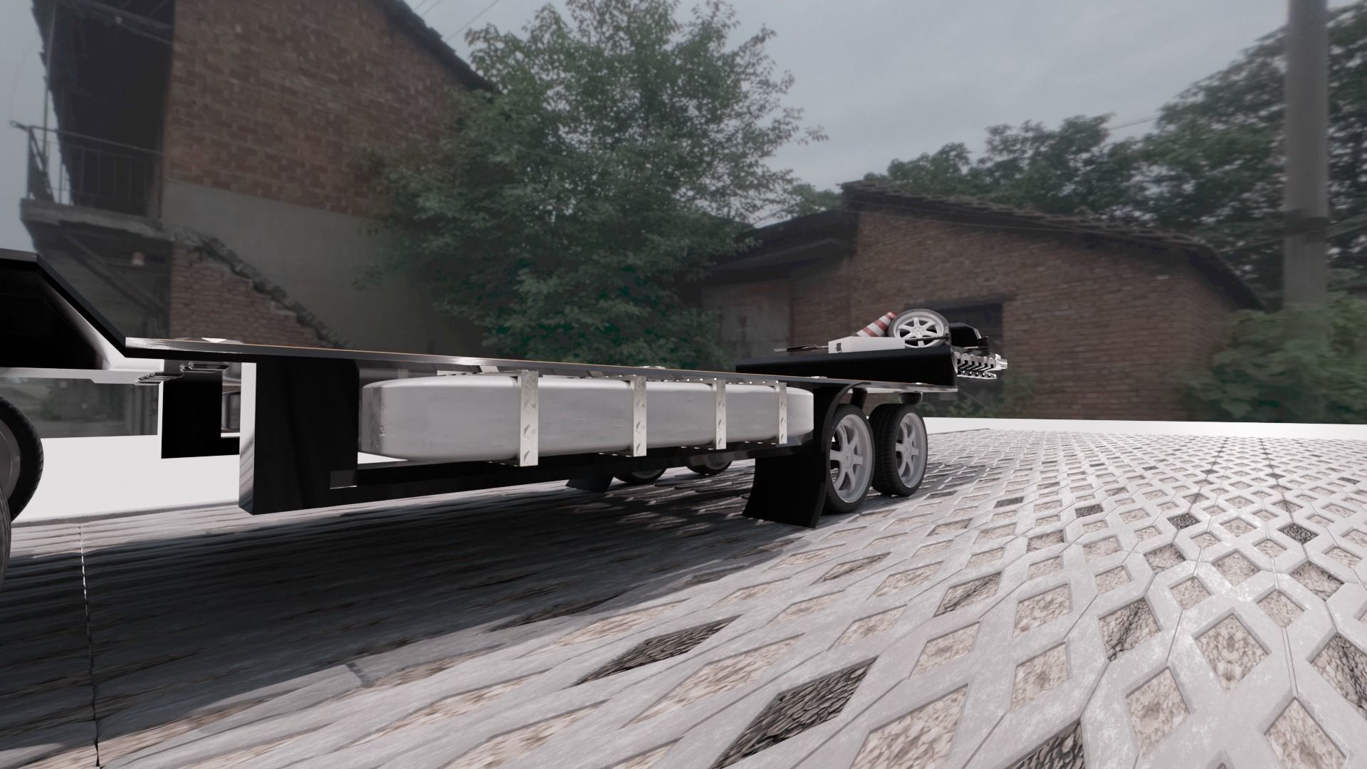 3D model Low Loader Trailer VR / AR / low-poly | CGTrader