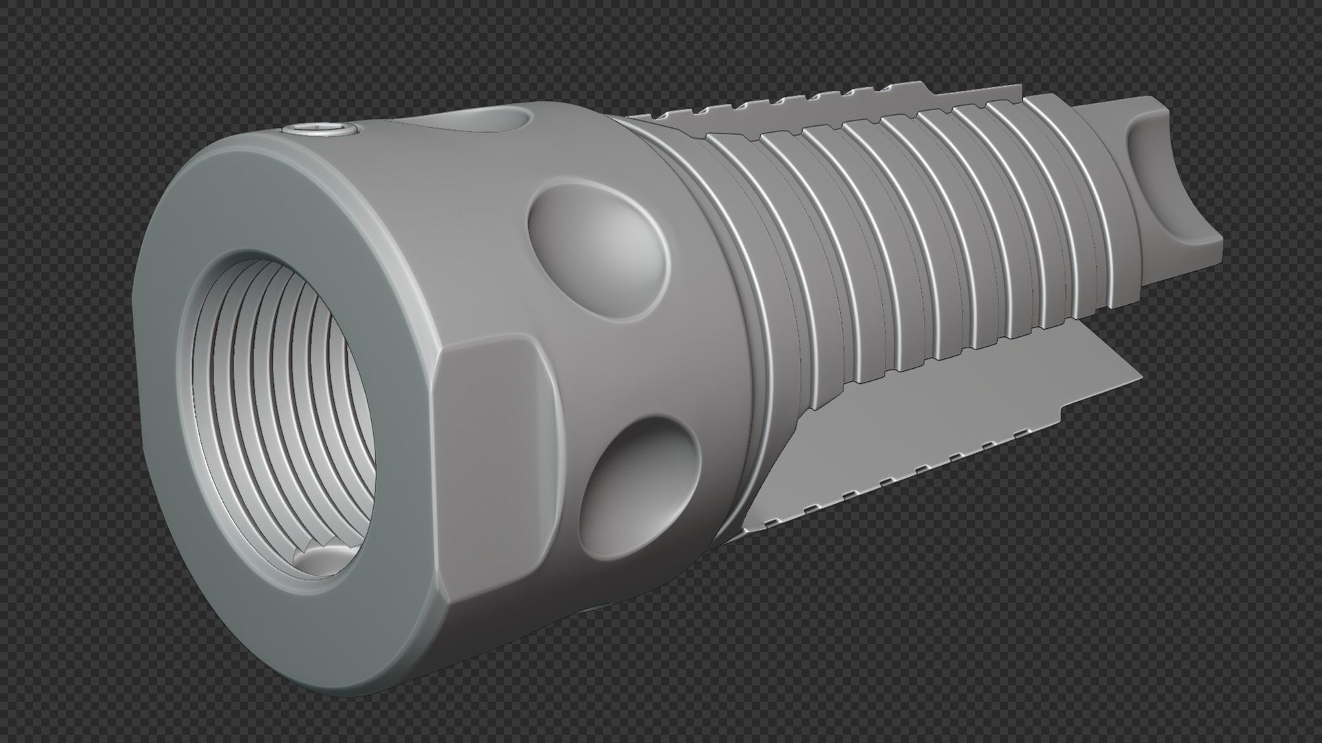 3D model AR-15 KAC QDC Flash Hider VR / AR / low-poly | CGTrader