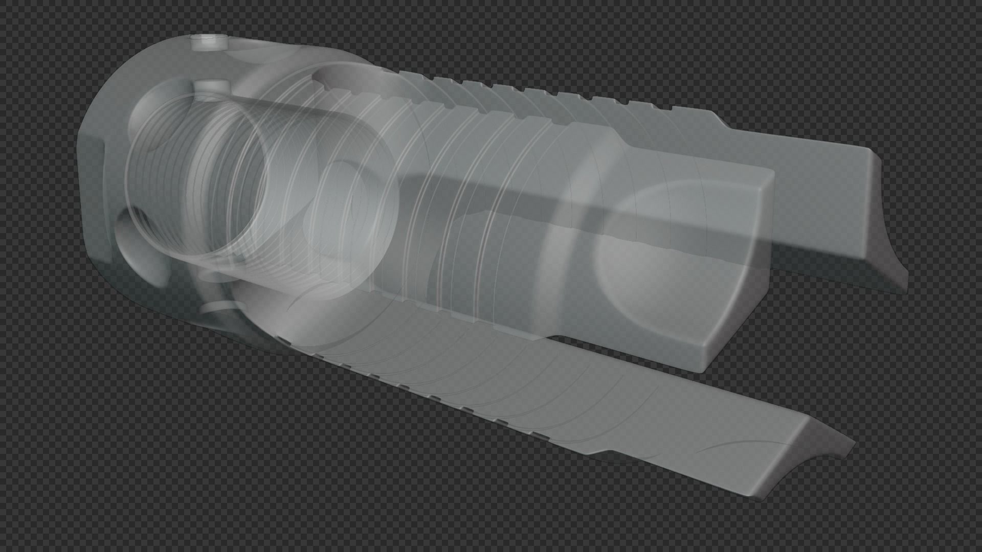 3D model AR-15 KAC QDC Flash Hider VR / AR / low-poly | CGTrader